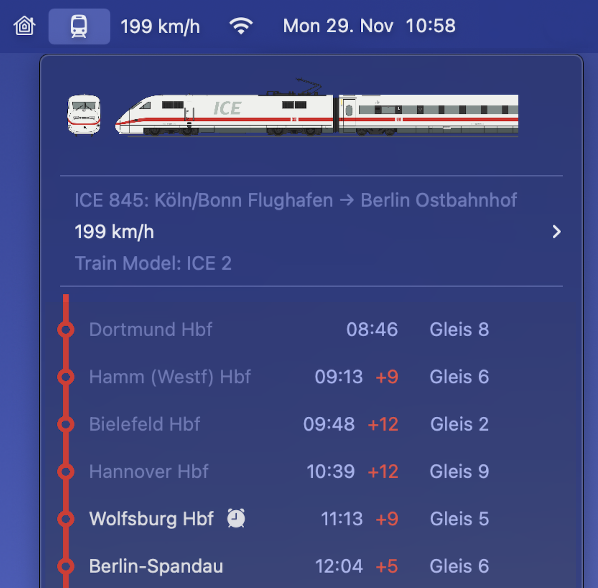 ICE Buddy – Alle Reiseinfos in der Mac Menüleiste